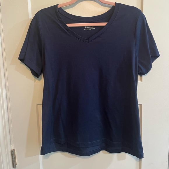 Time and Tru | Tops | Time And Tru Dark Blue Vneck Short Sleeve Tee ...